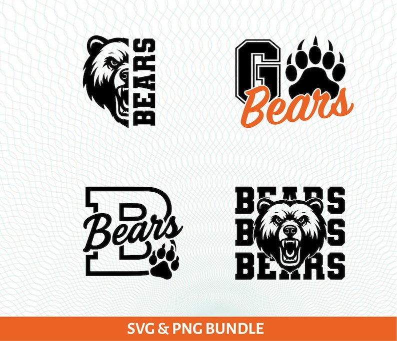 Bears Svg Bundle Sports Team Logo SVG PNG Mascot Baseball, Basketball ...