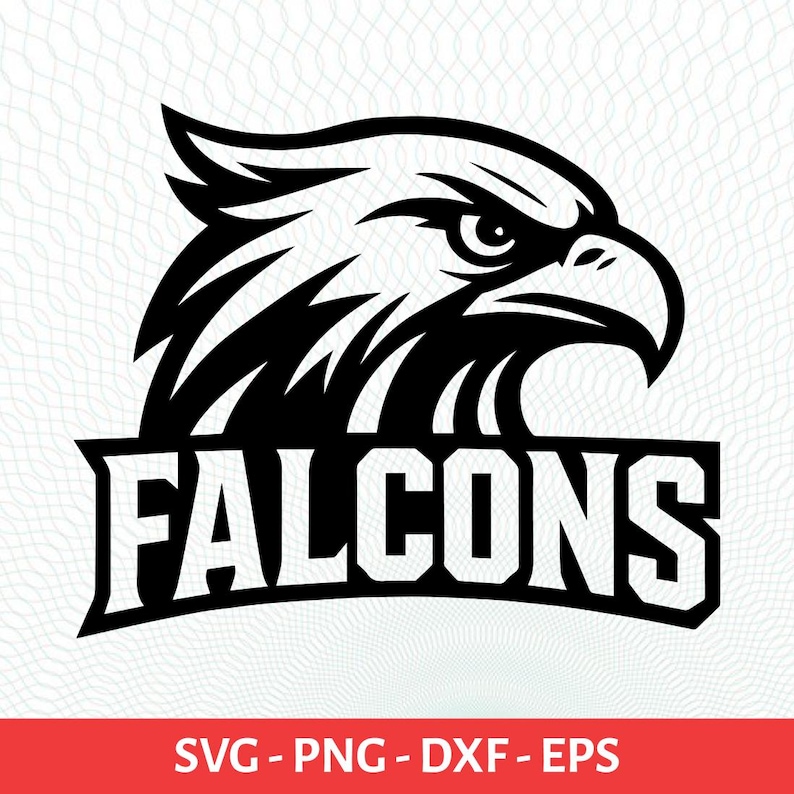 Falcons Svg Sports Team Logo SVG PNG DXF Mascot Baseball, Basketball ...