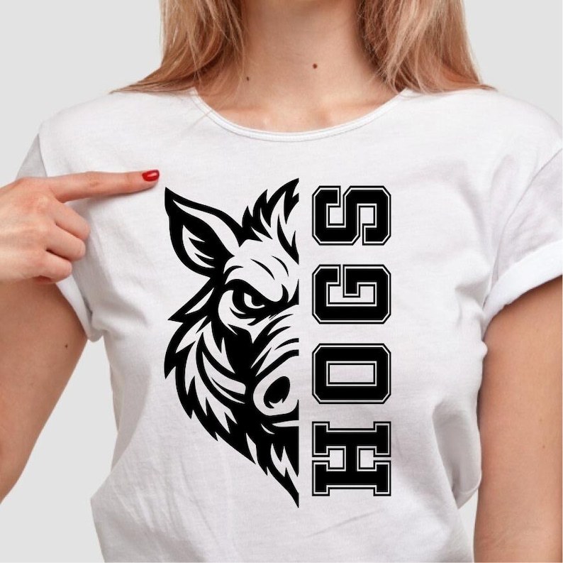 Hogs Svg Team Logo, Hogs Bundle PNG, Baseball, Basketball, Football ...