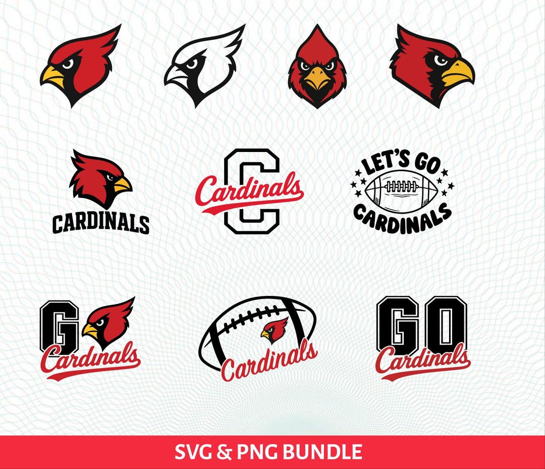 Cardinal SVG Bundle, Cardinals Svg Logo, Cardinals Football Svg ...
