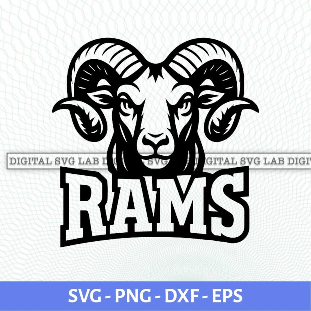 Rams Svg Sport Team Logo SVG, Rams PNG, PDF, Dxf File Baseball ...