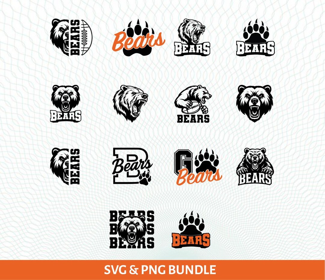 Bears Svg Bundle Sports Team Logo SVG PNG Mascot Baseball, Basketball ...