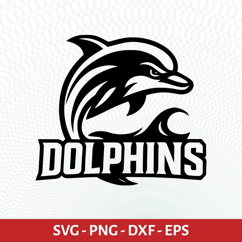 Dolphins Svg Sports Team Logo SVG PNG DXF Dolphin Mascot Baseball ...