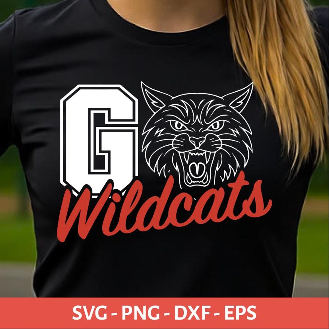 Wildcats School Sport Team Logo SVG, Wildcats PNG, PDF, Dxf File ...