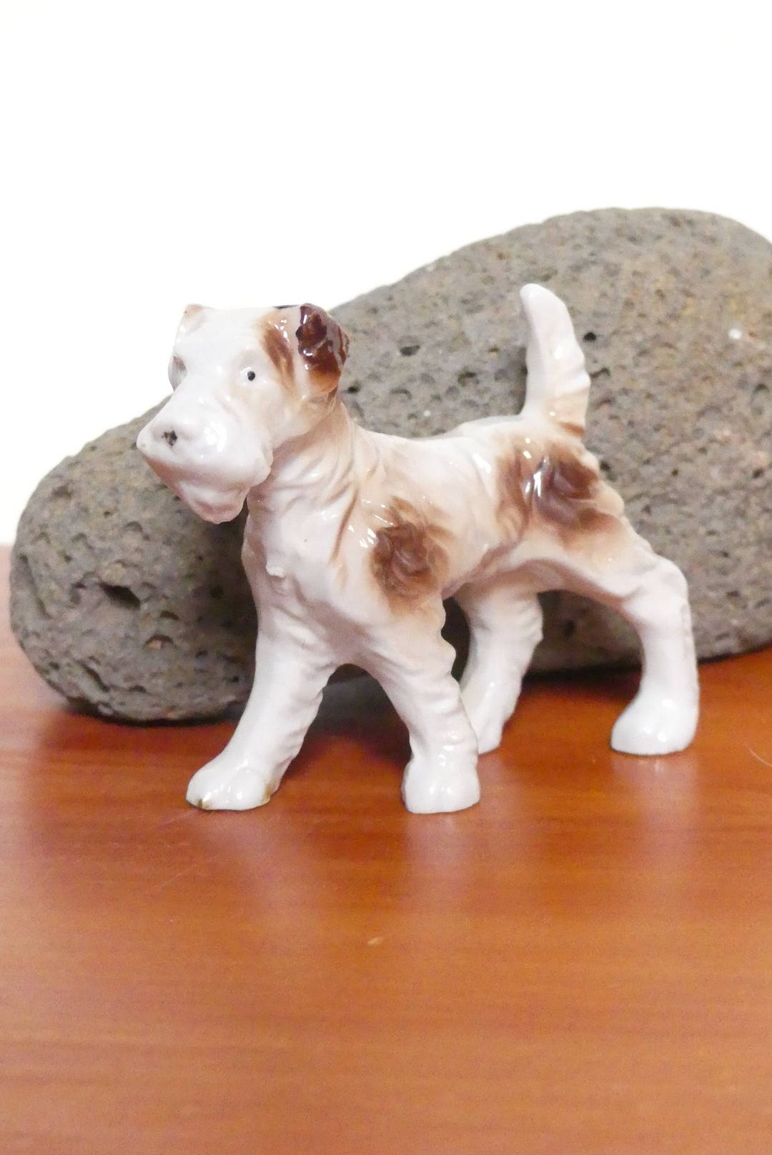 Vintage 1950s Schnauzer Dog Japanese Glossy China Ornamental Shadow Box ...
