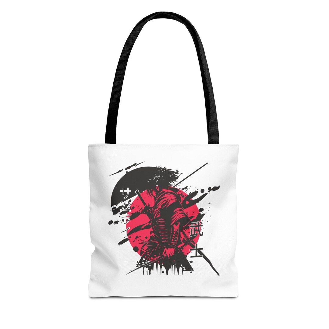Japanese Samurai Art Tote Bag, Warrior Spirit Reusable Bag - Etsy