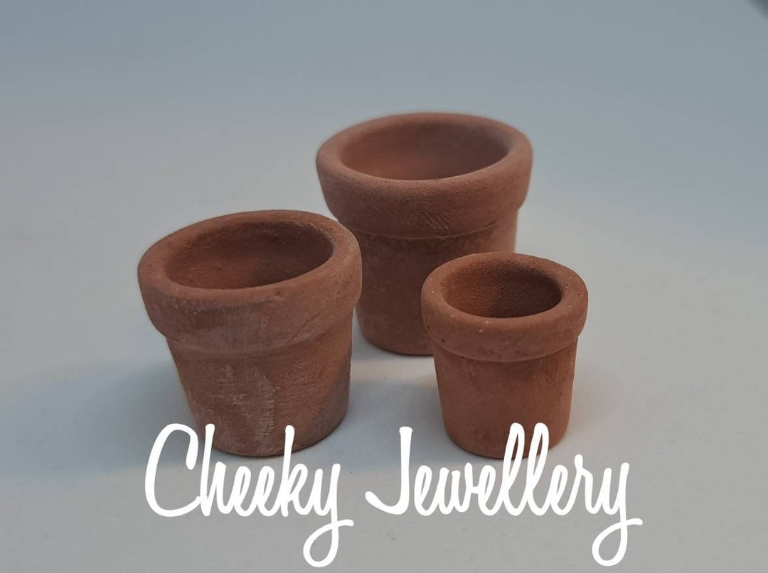 Miniature Terracotta Pot Set, Imagination and Pretend Play. Miniature ...