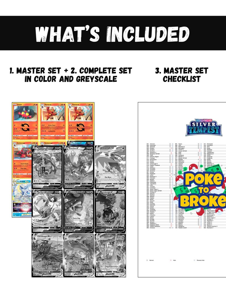 Sword & Shield: Silver Tempest Printable Master and Complete Set Binder ...