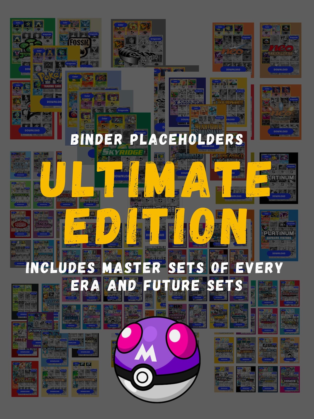 Ultimate Master Set Vault: Every Pokemon Master Set Binder Placeholders ...