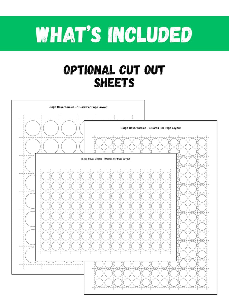 1500 Bingo Cards Printable PDF: 1, 2 and 4 per Page, Instant Download ...