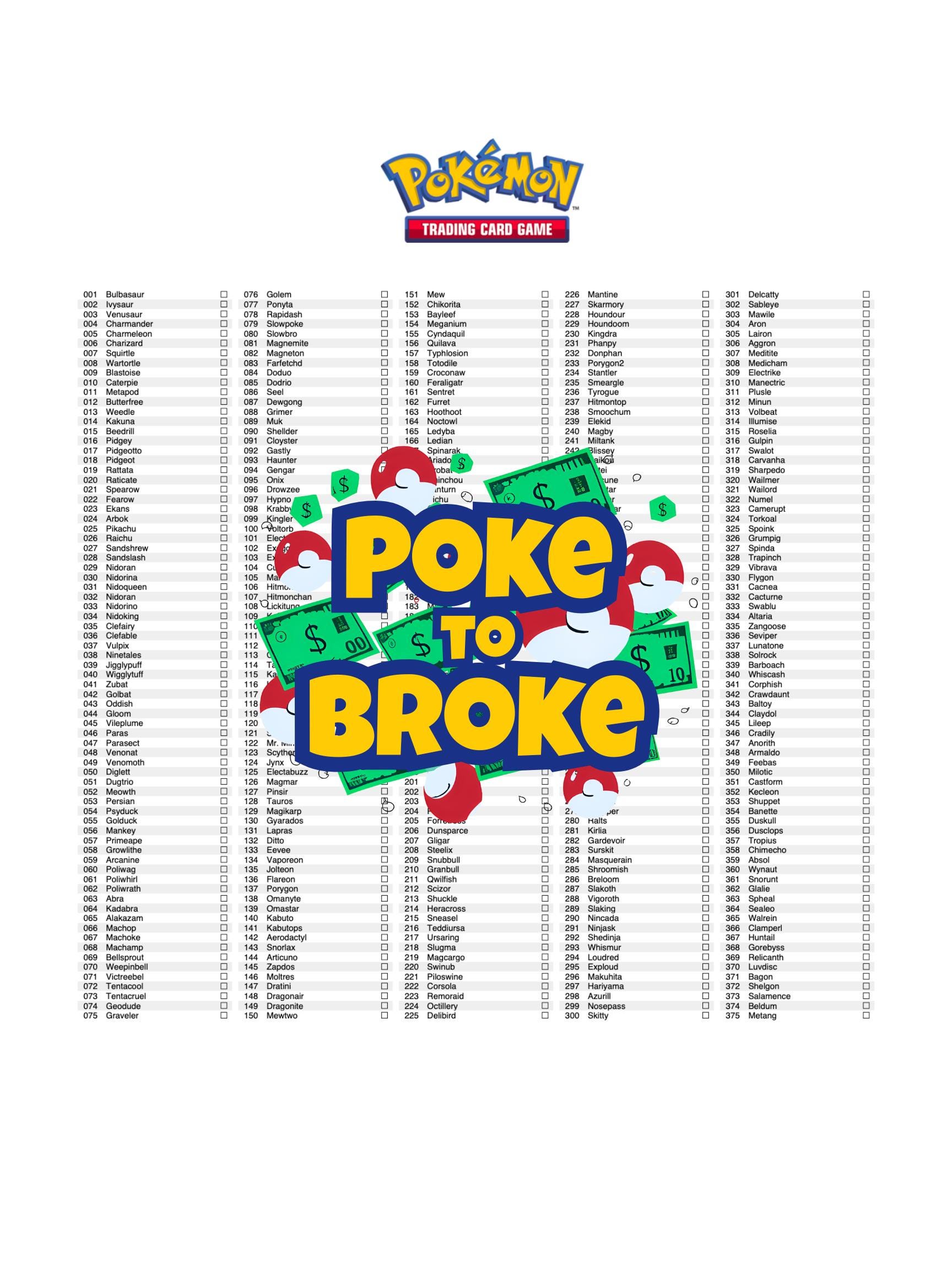 Pokémon National Pokédex 1025: Printable Binder Pages & Placeholders ...