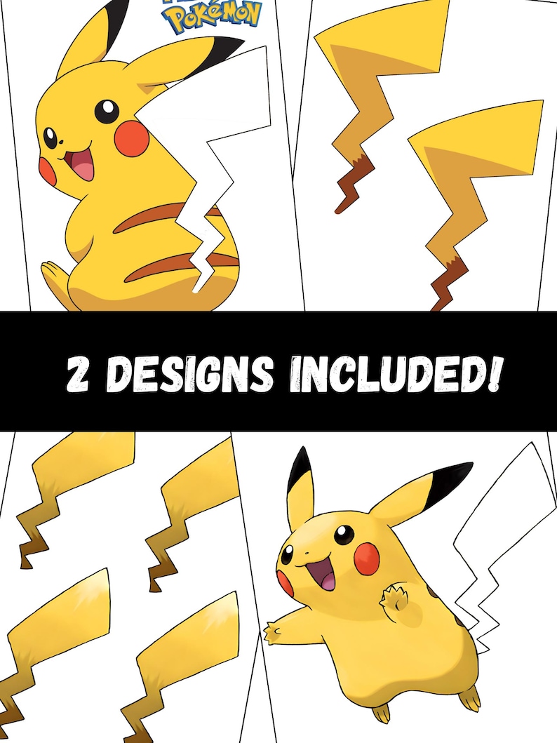 Pin the Tail on Pikachu: Kids Birthday Party Game Printable (digital ...
