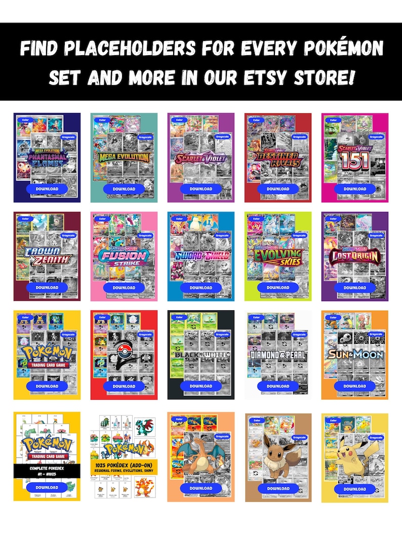 Mega Evolution: Base Set Printable Master and Complete Set Binder ...
