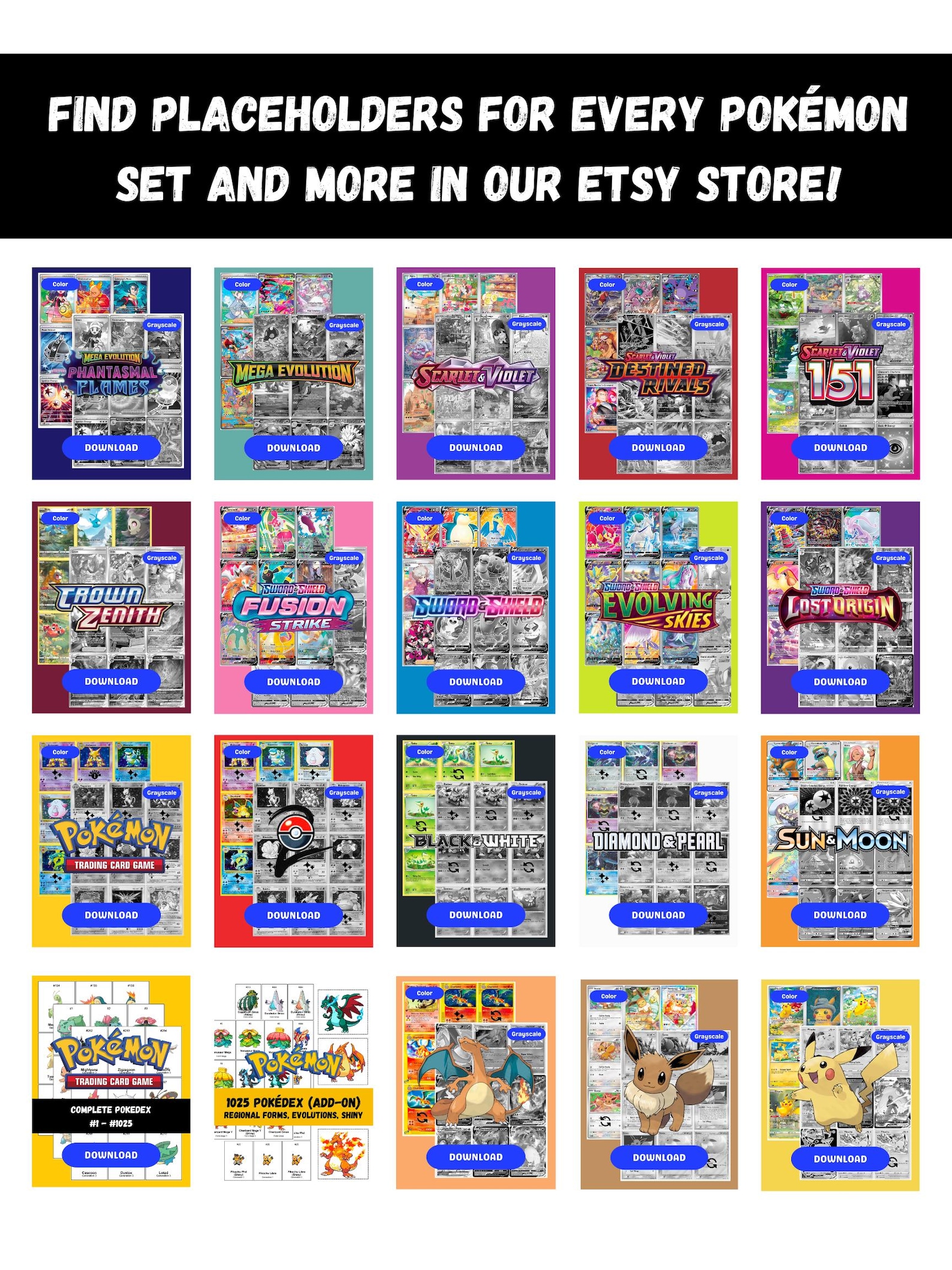 Pokémon National Pokédex 1025: Printable Binder Pages & Placeholders ...