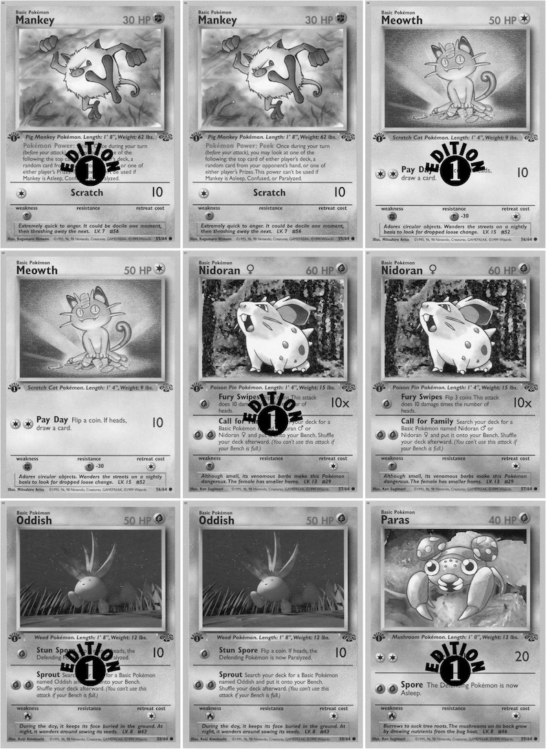 Base: Jungle Printable Master Set Binder Placeholders + Checklist ...