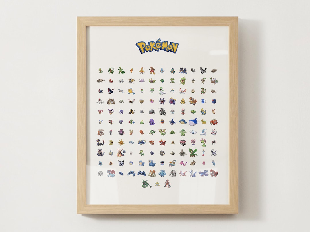 Hoenn Pokedex Poster, Gen 3 Pixel Art (digital Download) - Etsy Canada