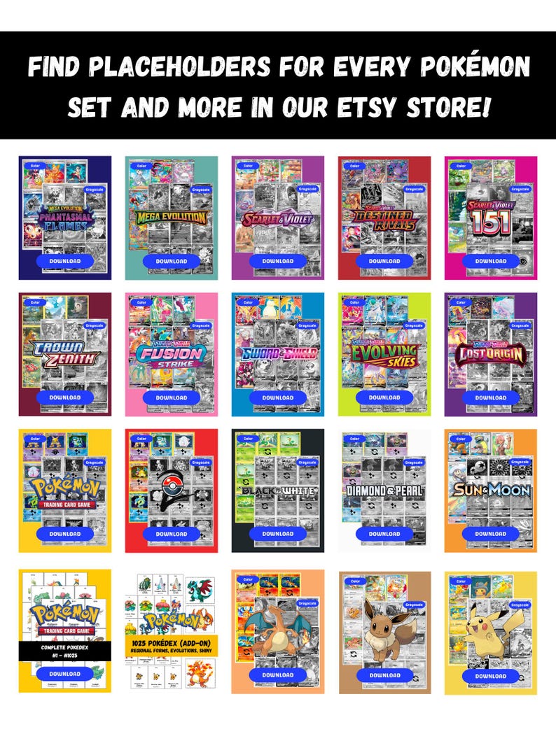 Pokémon National Pokédex Add-on: Regional Forms & Evolutions Printable ...
