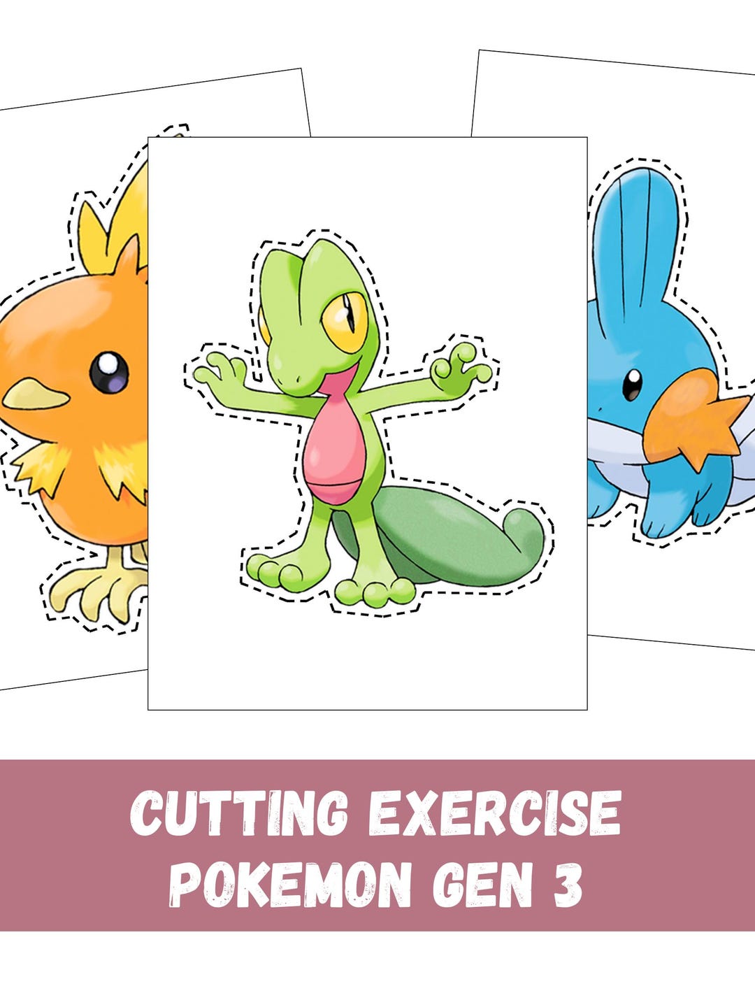 Pokémon Cutting Exercise Gen 3 Printable Scissor Skills Activity Cut ...