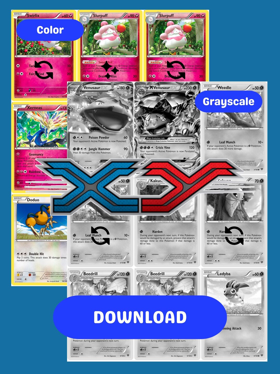 XY: Base Set Printable Master Set Binder Placeholders + Checklist ...