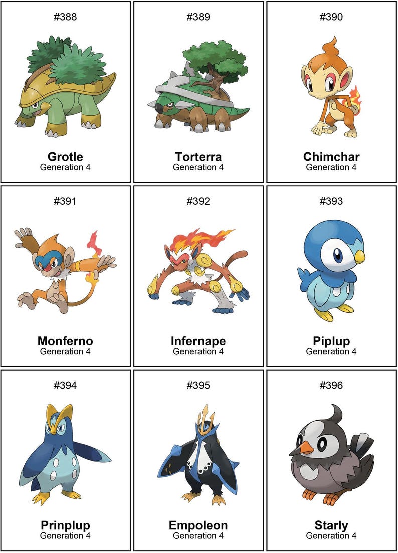 Pokémon National Pokédex 1025: Printable Binder Pages & Placeholders - Etsy