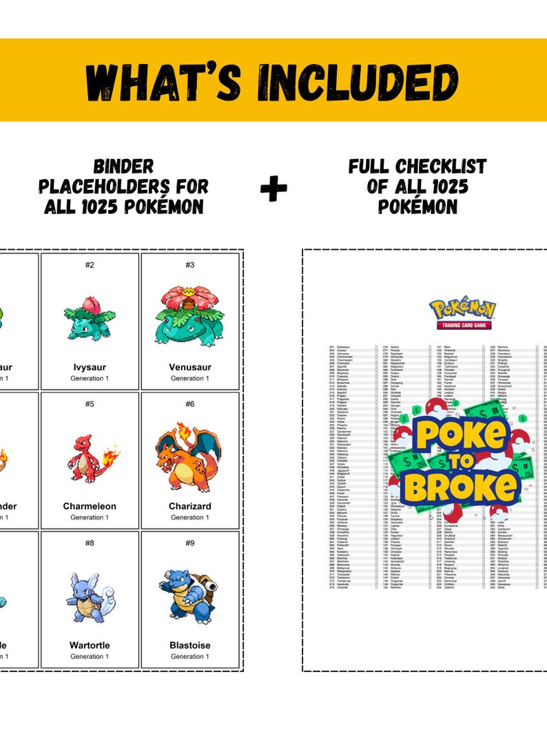 Pokémon National Pokédex 1025: Printable Binder Pages & Placeholders ...