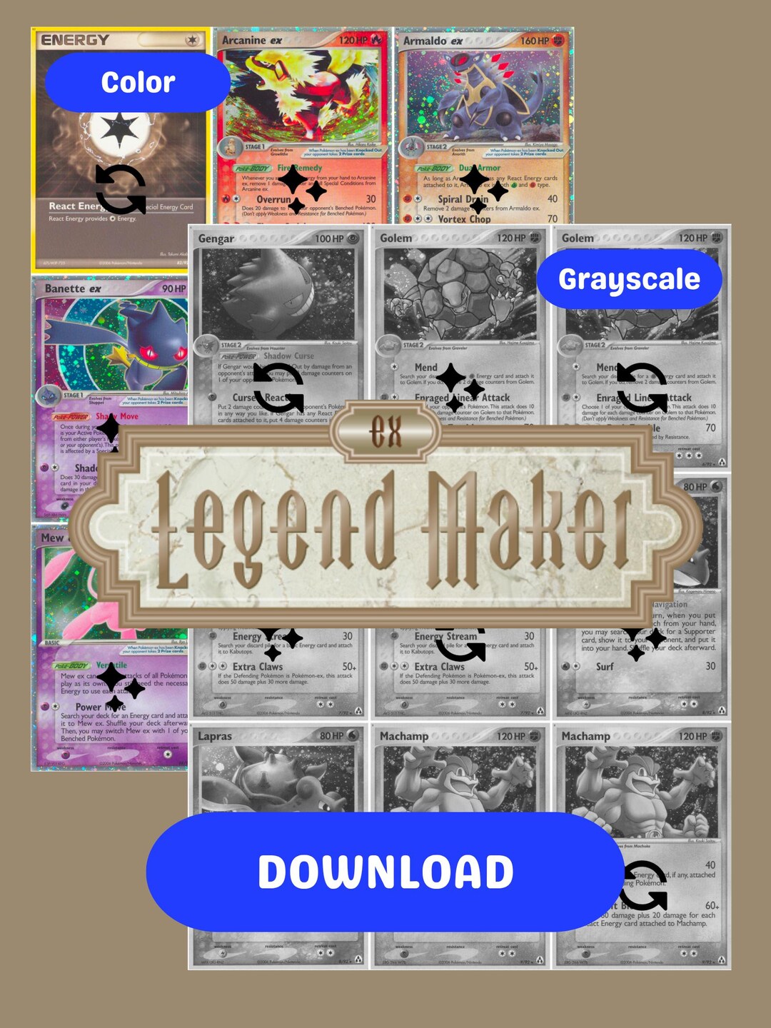 EX: Legend Maker Printable Master Set Binder Placeholders + Checklist ...