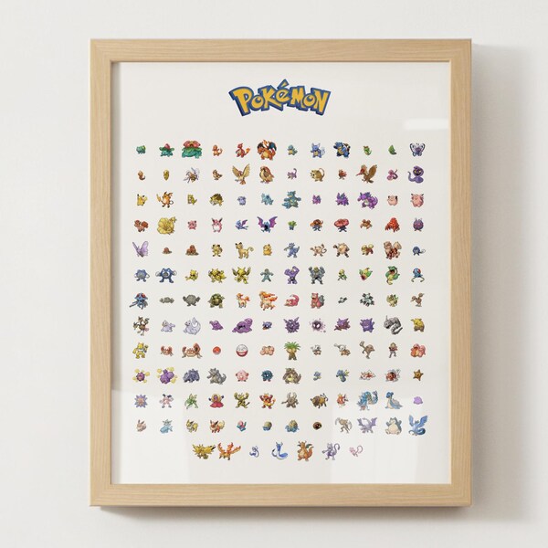 Pokemons Pixel Art - Etsy