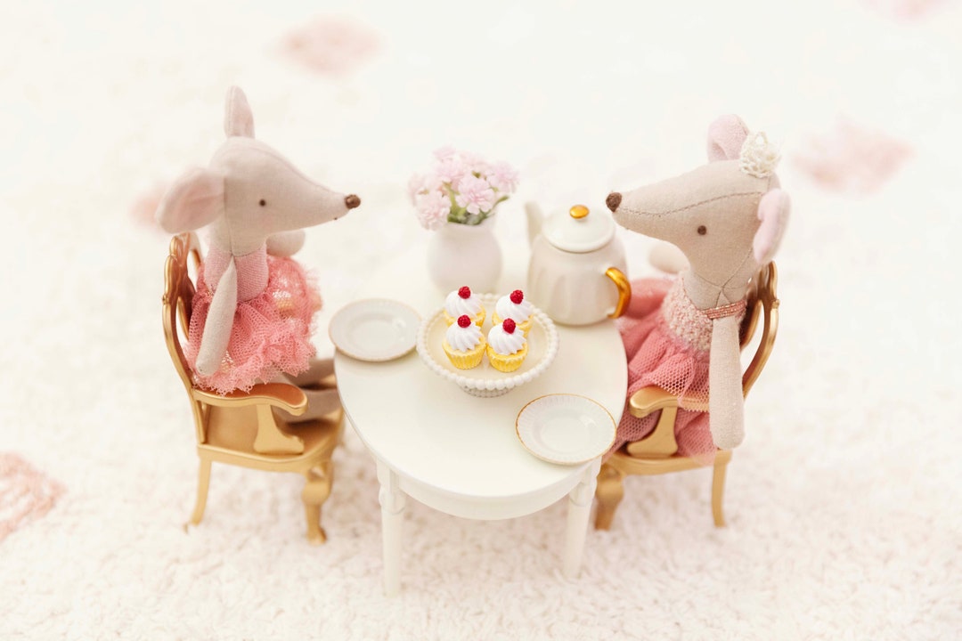 Handmade Miniature Raspberry Cream Cupcakes Perfect for Maileg Mice ...