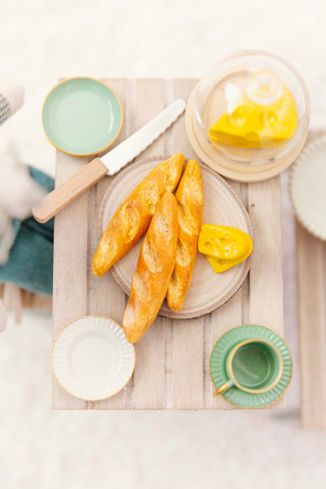 Handmade Miniature Polymer Clay Baguette Miniature Food Perfect for ...