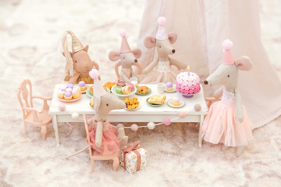 Set of 4 Handmade Miniature Party Hats Sweet Pinks Perfect for Your ...