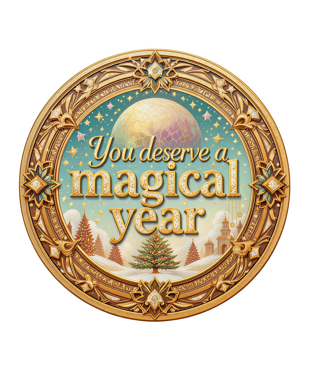Art Deco Magical Year PNG Clipart, Winter Wonderland (digital Download ...