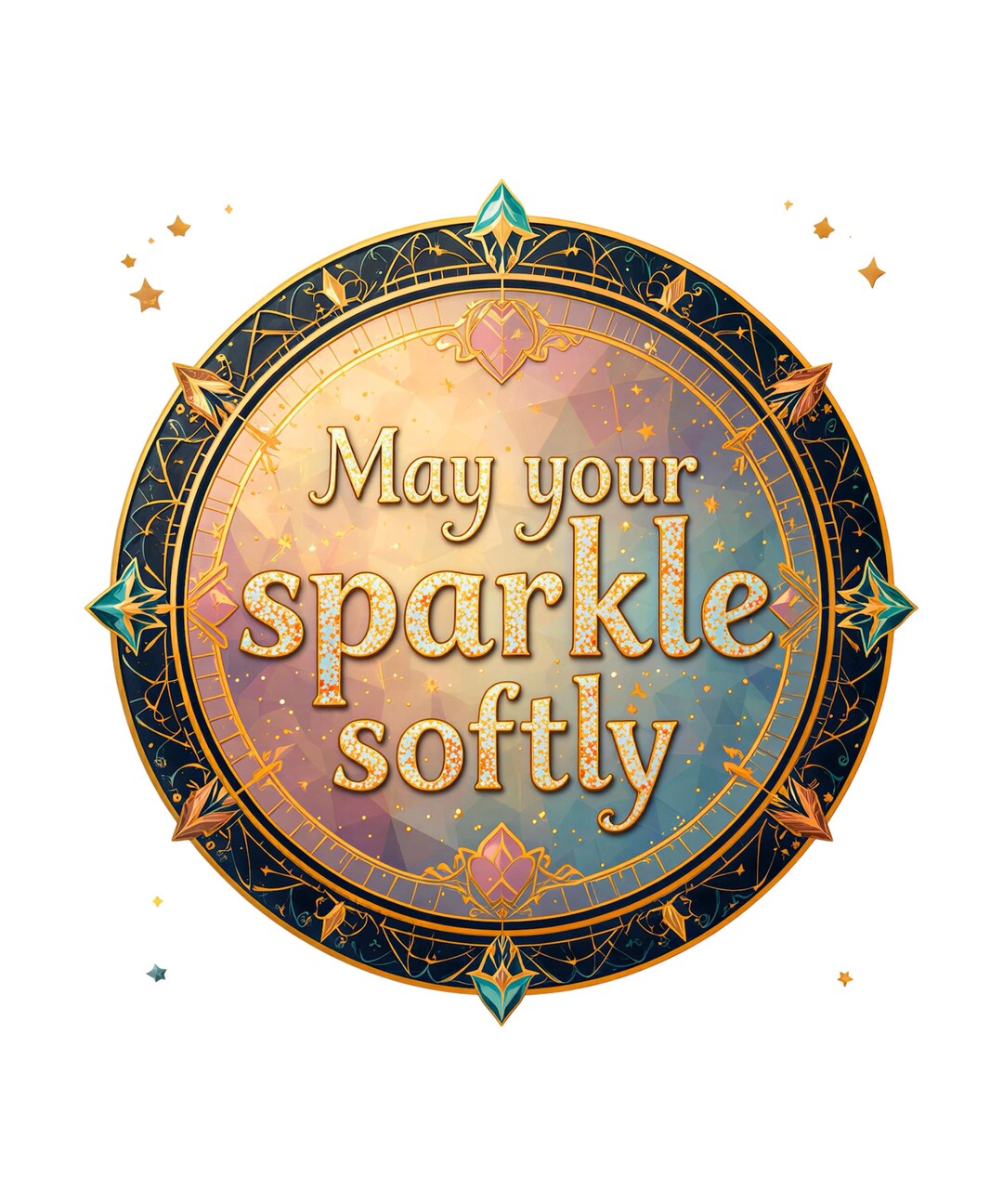 Art Deco Sparkle Softly PNG, Inspirational Quote (digital Download) - Etsy