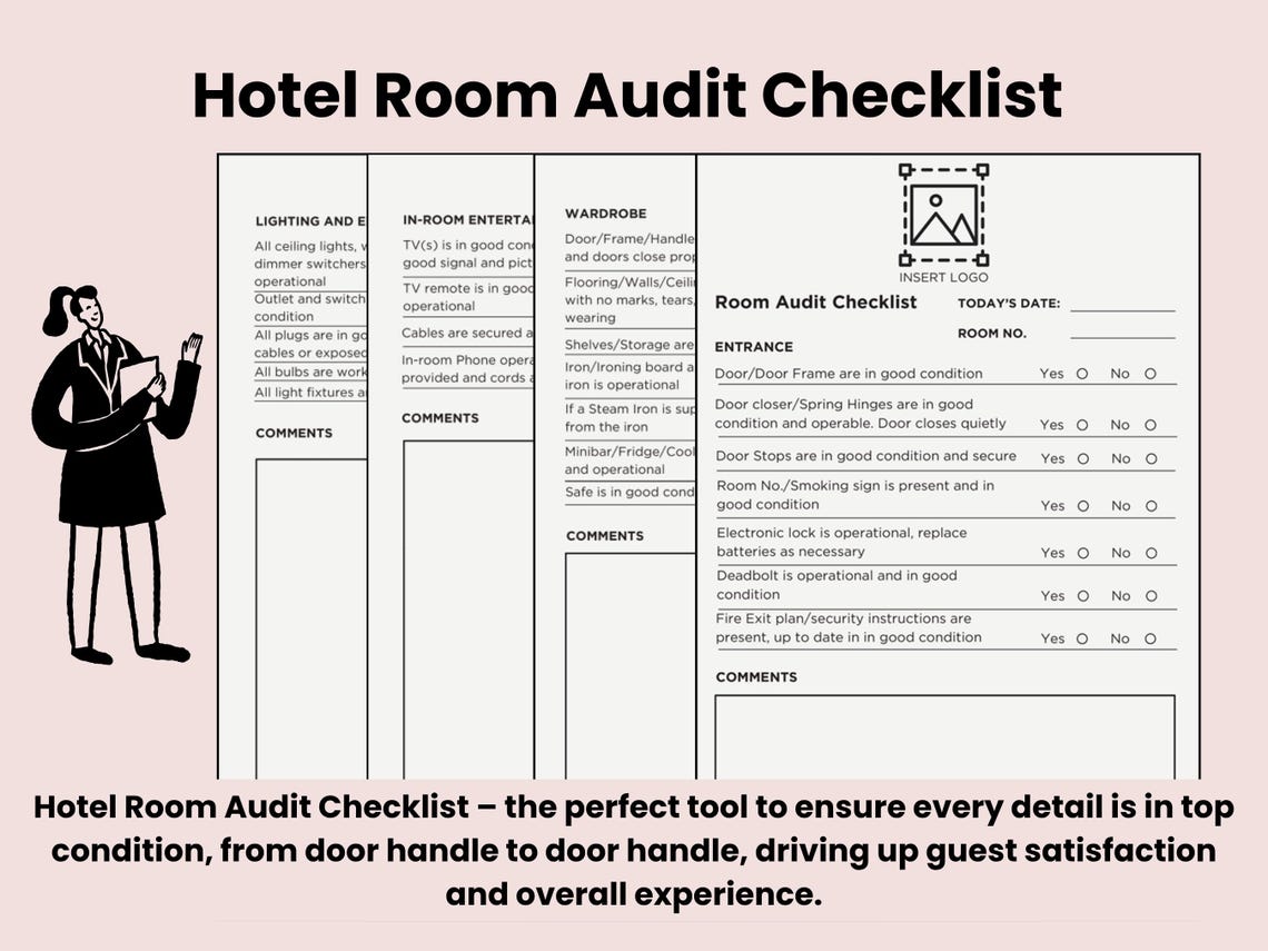 Hotel Room Audit Checklist | Hospitality Operations Template | Airbnb ...
