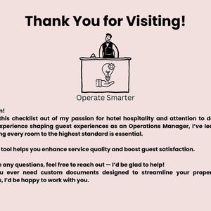 Hotel Room Audit Checklist | Hospitality Operations Template | Airbnb ...