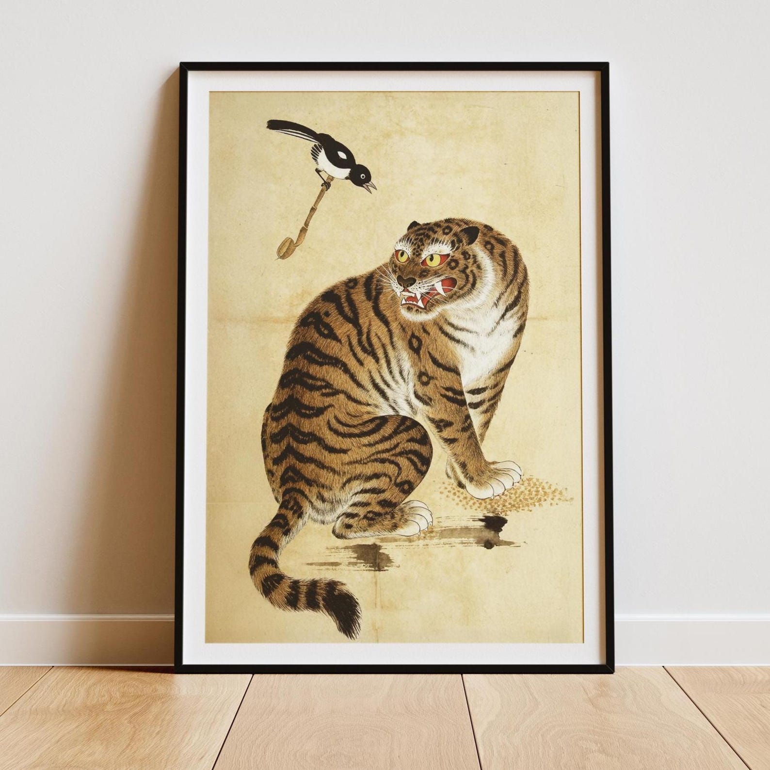 Minhwa Tiger — Korean Folk Fine Art Print | Digital Download - Etsy