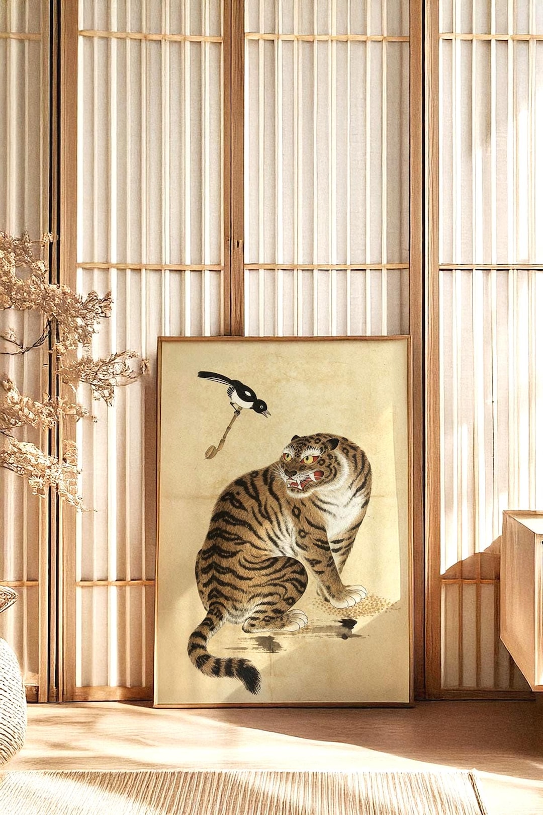 Minhwa Tiger — Korean Folk Fine Art Print | Digital Download - Etsy
