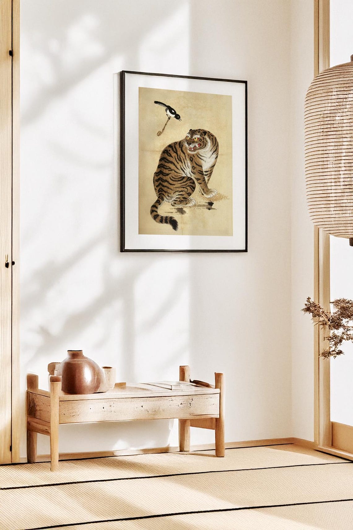 Minhwa Tiger — Korean Folk Fine Art Print | Digital Download - Etsy