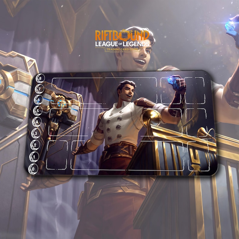 Playmat – Jayce – Riftbound LOL TCG Game Mat 24x14 Inches (600x350x2mm ...