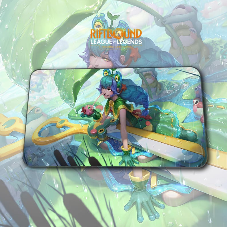 Playmat – Gwen Rain Shepherd – Riftbound LOL TCG Game Mat 24x14 Inches ...
