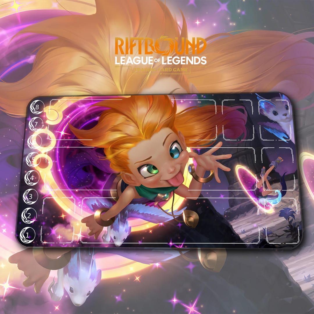 Playmat – Zoe – Riftbound LOL TCG Game Mat 24x14 Inches (600x350x2mm ...