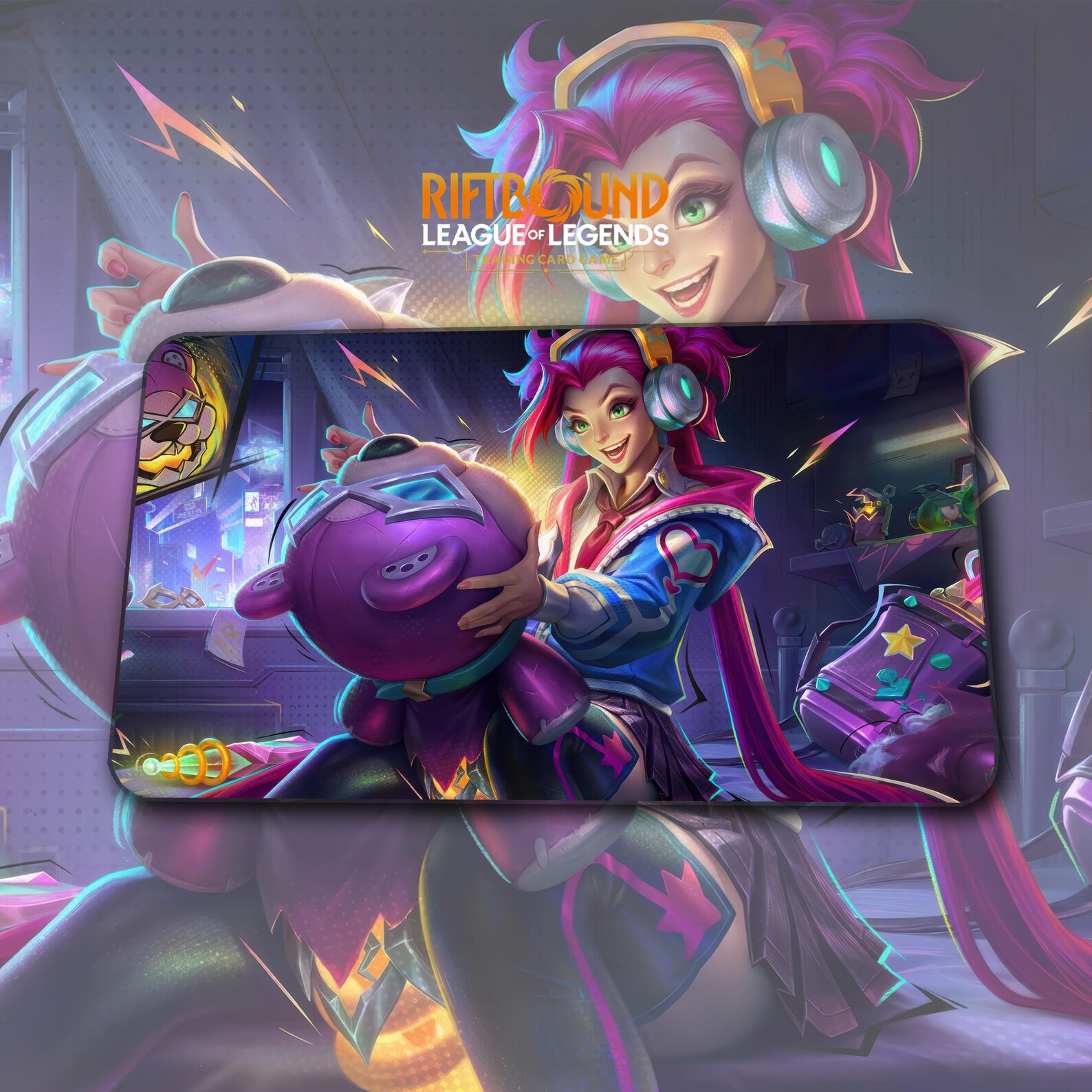 Playmat – Jinx Supervillain– Riftbound LOL TCG Game Mat 24x14 Inches ...