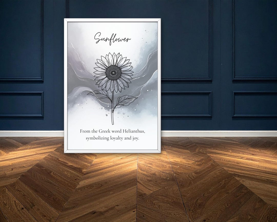 Sunflower | Sunflower Joy Wall Print – Symbolic Dreamy Floral Art - Etsy