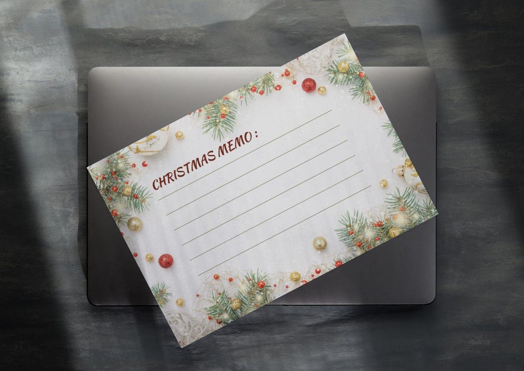 Christmas Memo Page | Festive Holiday Notes (digital Download) PDF - Etsy