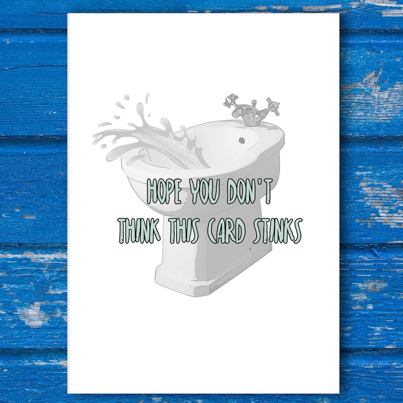 Personalized Funny Bidet Birthday Card: Rude Toilet Humor - Etsy UK
