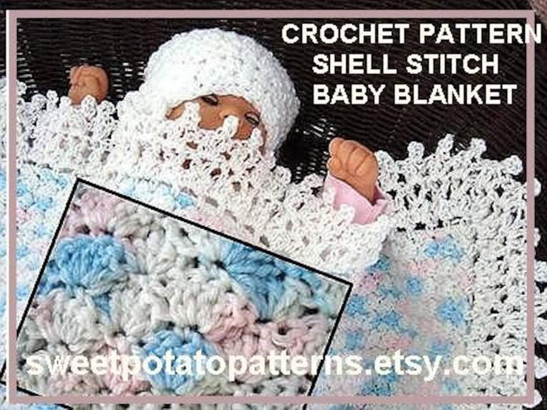 Instant Download PDF Crochet Pattern - Shell Stitch Baby Blanket ...
