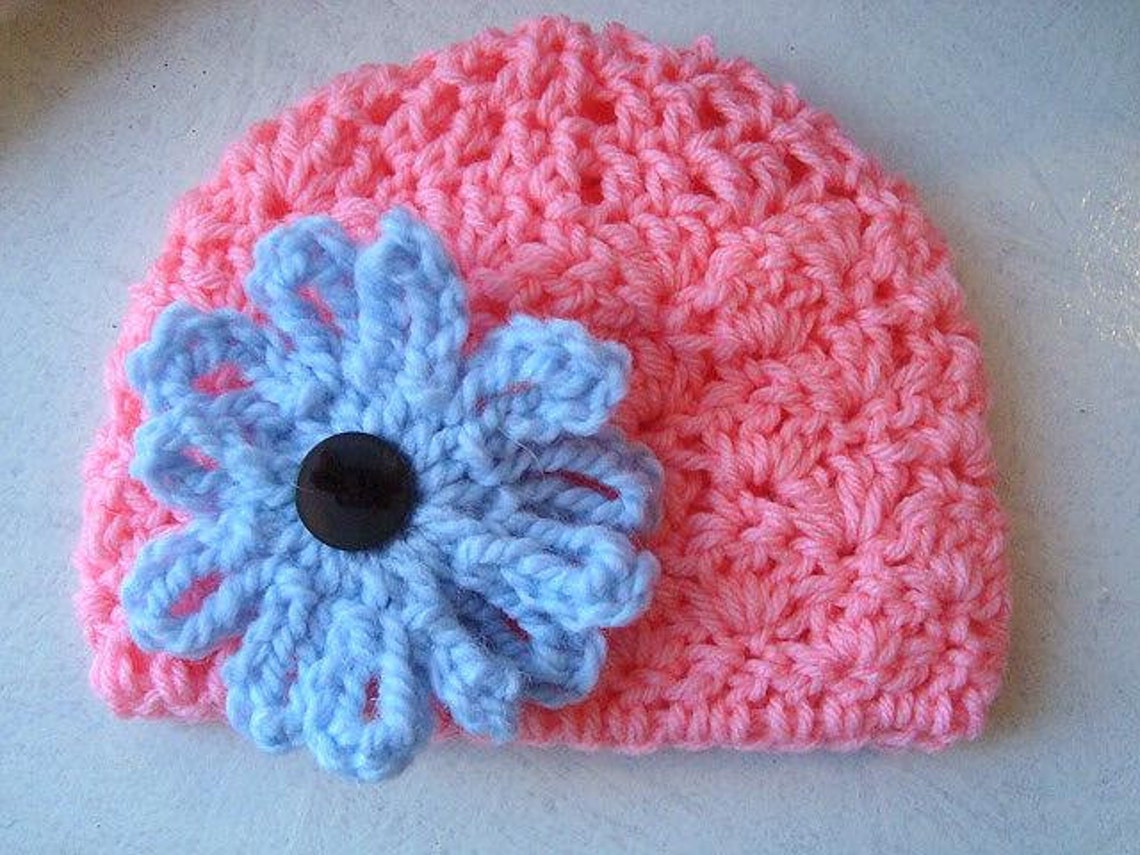 Instant Download PDF Crochet Hat Pattern - Shell Stitch Hat - Newborn ...