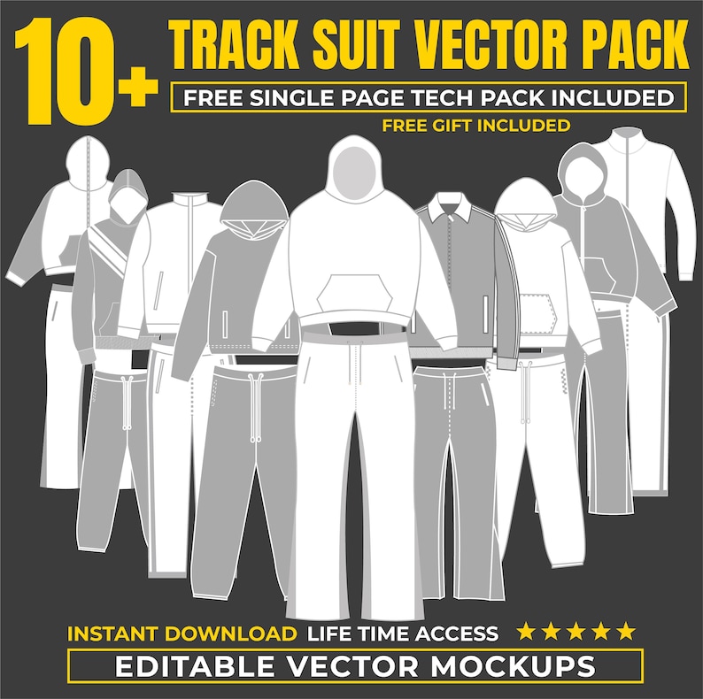10+ Tracksuit Mockups Bundle | Design Templates | Hoodie Jogger Mockup ...