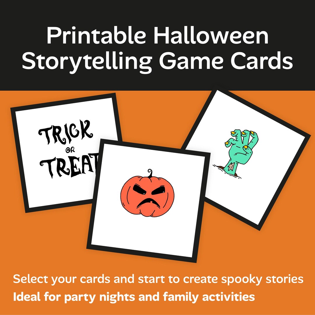 Printable Halloween Storytelling Game: Spooky Creative Writing Prompts ...