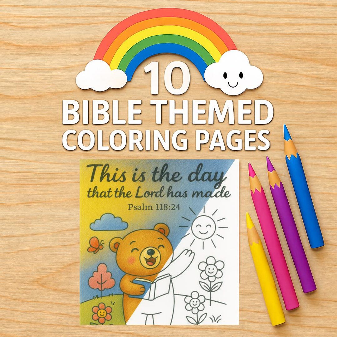10 Animal Themed Bible Verse Printable Coloring Pages - Etsy