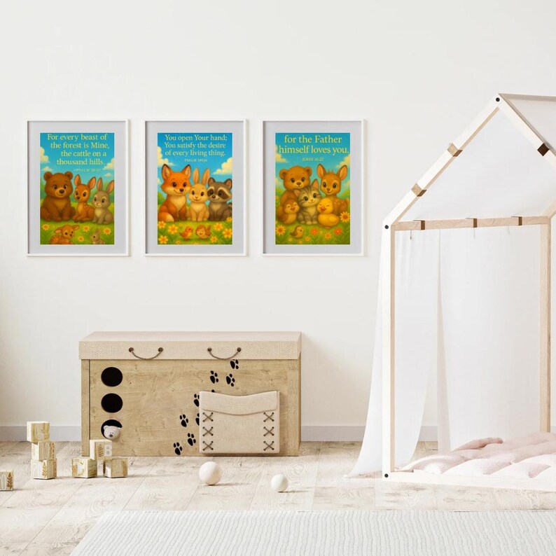 Kids Bible Verse Print - Digital Download Psalm 145:16 - Etsy